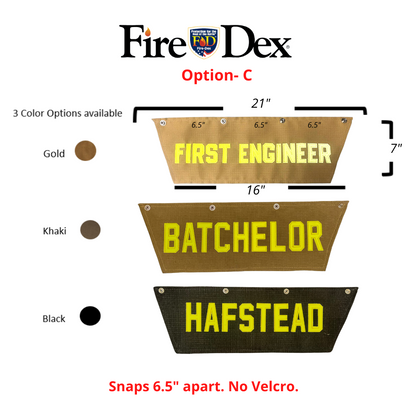 Personalized Firefighter Name Tag Panel