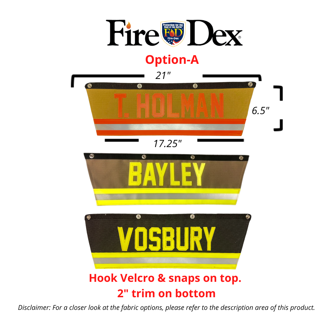 Personalized Firefighter Name Tag Panel