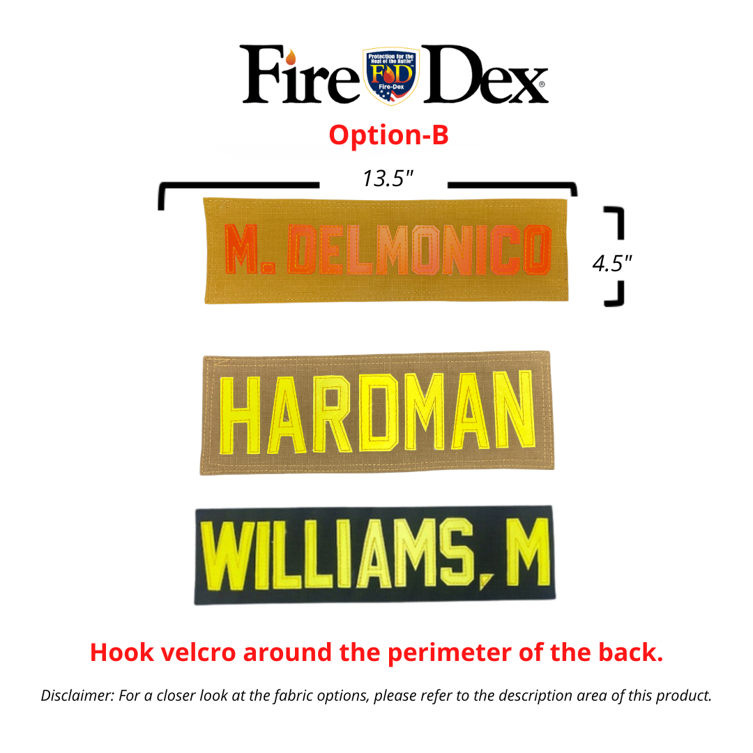 Personalized Firefighter Name Tag Panel