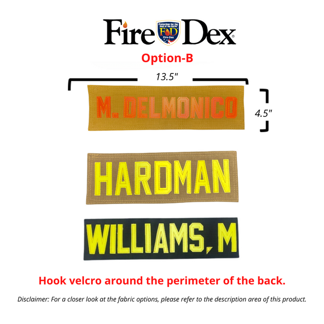 Personalized Firefighter Name Tag Panel