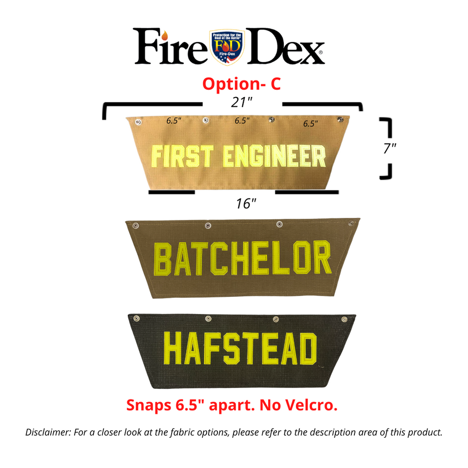 Personalized Firefighter Name Tag Panel