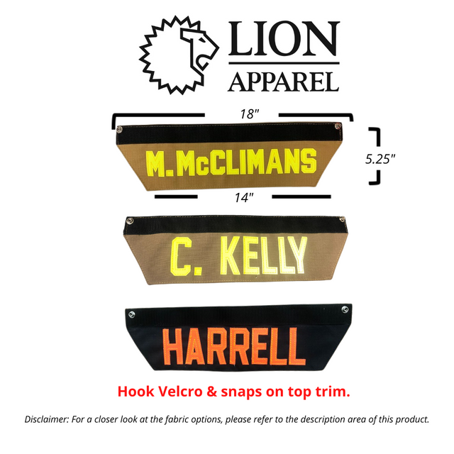 Personalized Firefighter Name Tag Panel