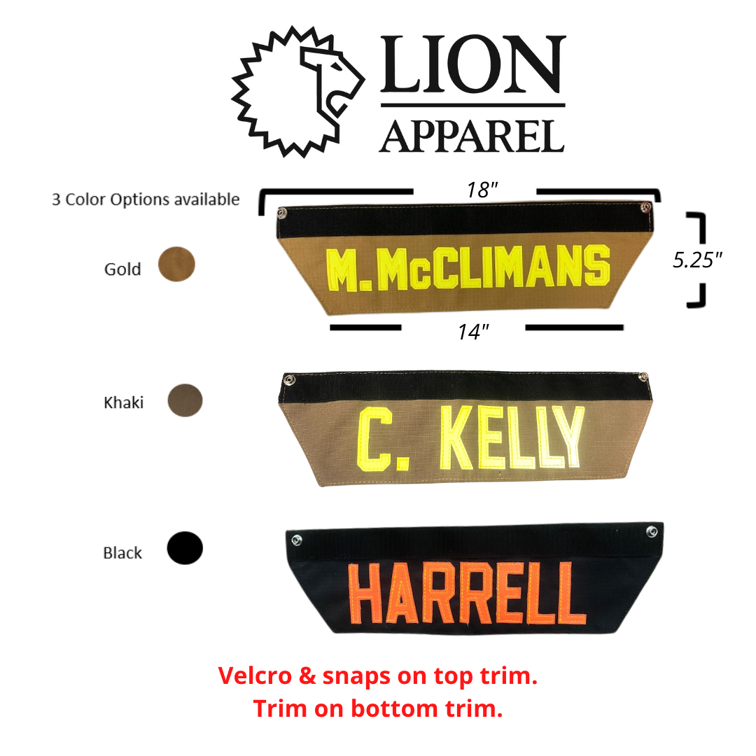 Personalized Firefighter Name Tag Panel