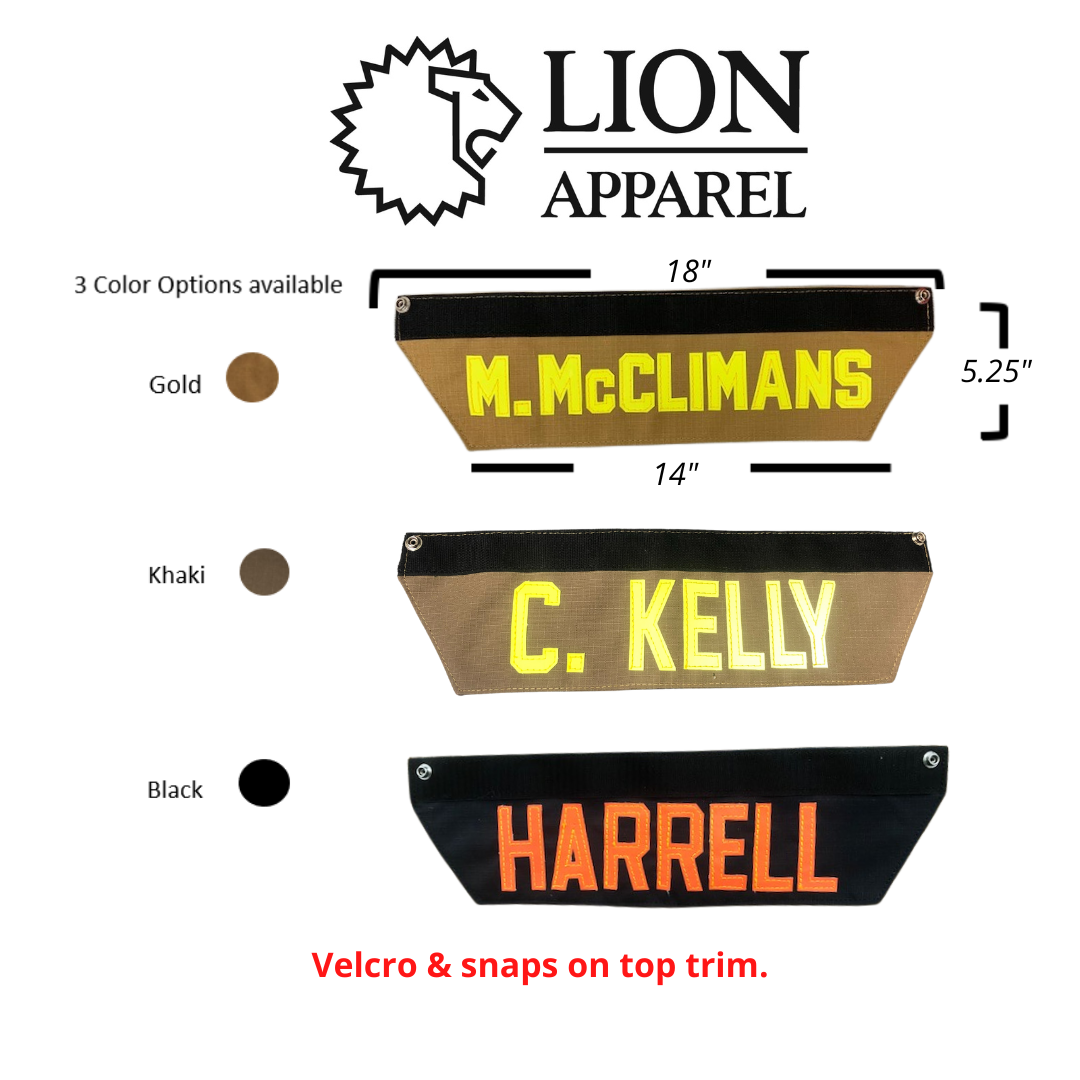 Personalized Firefighter Name Tag Panel