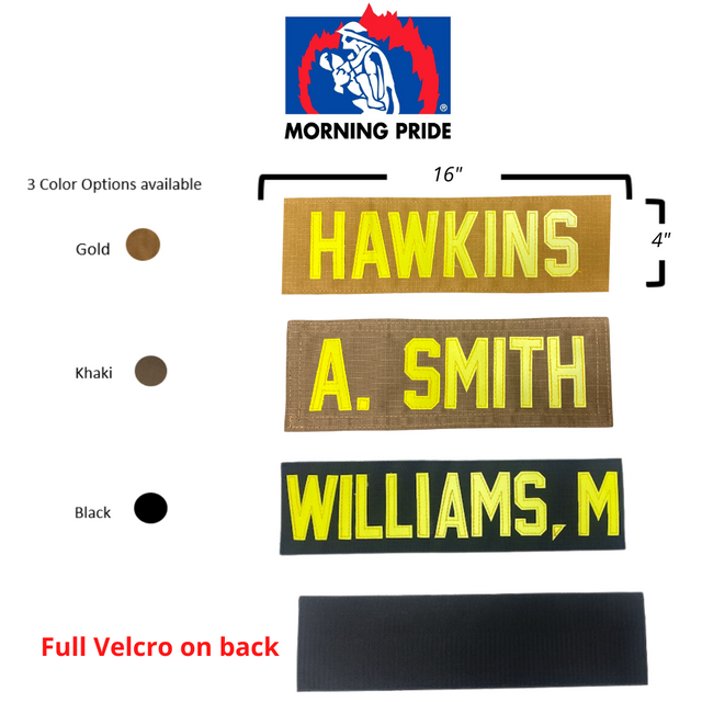 Personalized Firefighter Name Tag Panel